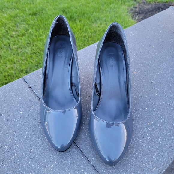 Forever 21 | Shoes | Gray Blue Grey Cone Heel Pumps 8 Office Work ...